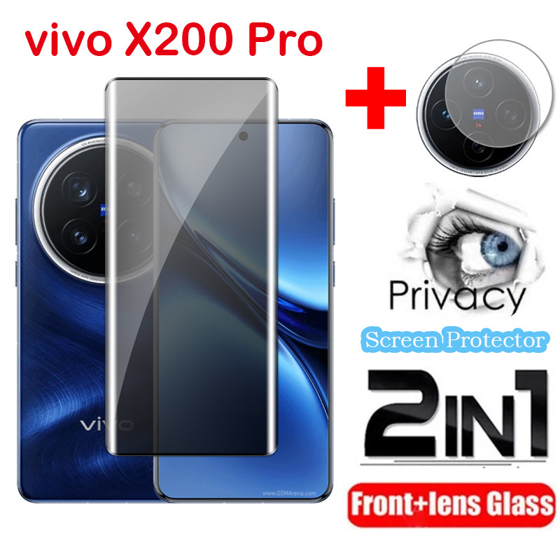 Dành cho Vivo X200 Pro 5G X200 X200Pro mini X100 X100Pro 2024, Phim chống nhìn trộm 2in1 3D Phim ...
