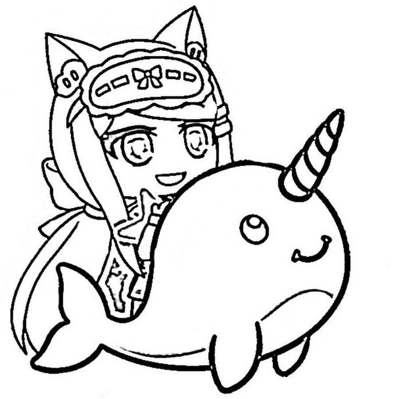 Gacha Life - Set 20 Tờ Tranh Tô Màu A4 A5 Dành Cho Màu Sáp, Màu Chì ...