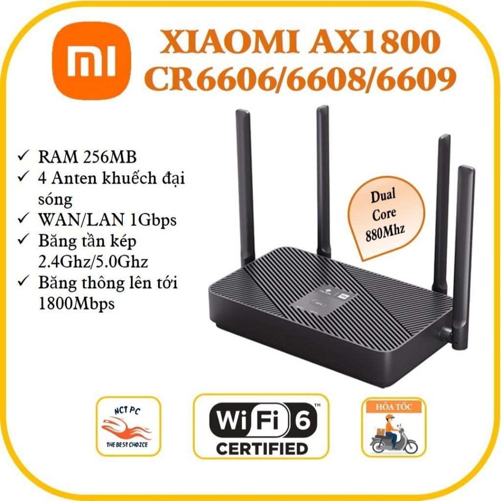 [SIÊU RẺ] Bộ phát router Wifi Mesh Wifi 6 Xiaomi CR6606 CR6608 CR6609 ROM AX1800 PADAVAN OPENWRT ...