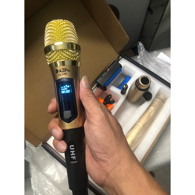 Micro karaoke không dây đa năng AZPro AZ-236 (Mic UHF bắt sóng mạnh ...
