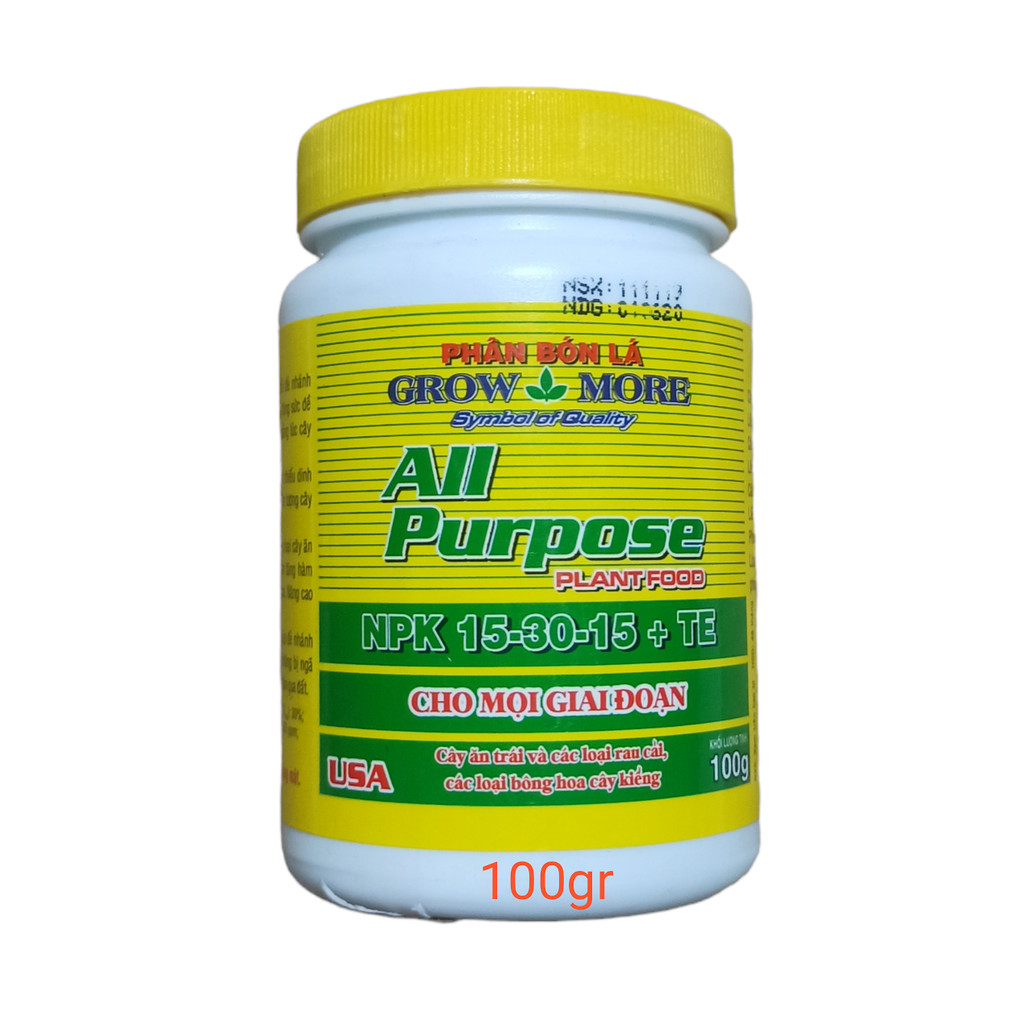 Phân Bón Lá Grow More All Purpose NPK 15-30-15 +TE Cho mọi giai đoạn ...