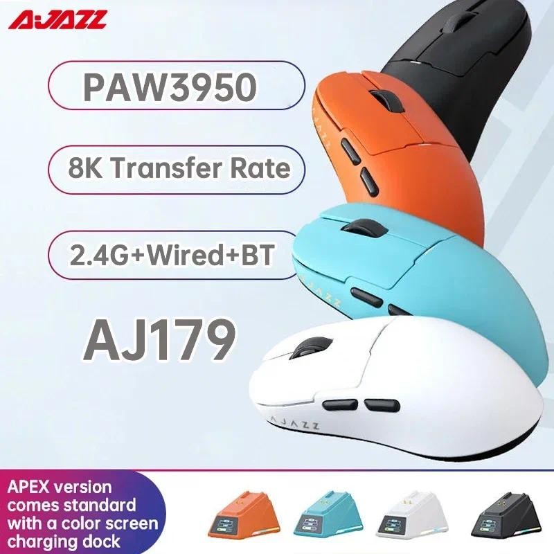 Ajazz AJ179 P / PRO / APEX PAW3395 Chuột không dây có dây nhẹ có đế sạc từ tính Chuột chơi game ...