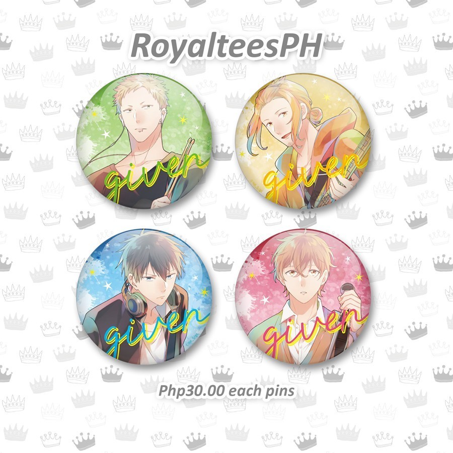 [ PIN ] Given Anime Fan-made Button Pins Batch 2 - Size To 58mm - Ghim ...