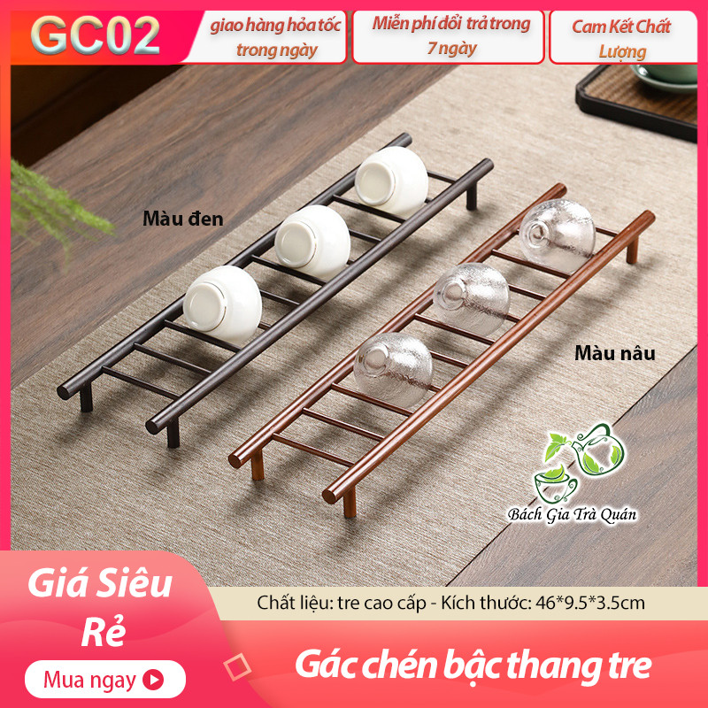 Gác Chén Bậc Thang Tre | Shopee Việt Nam