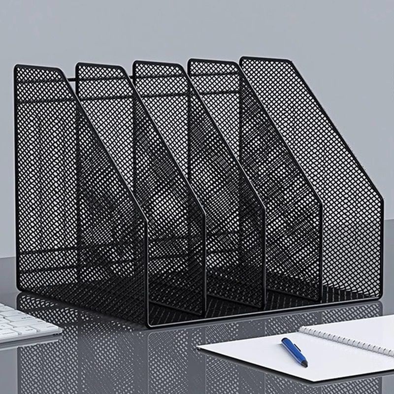 Metal File Rack Office Desk Organizer Bookshelf Desktop File Frame ...
