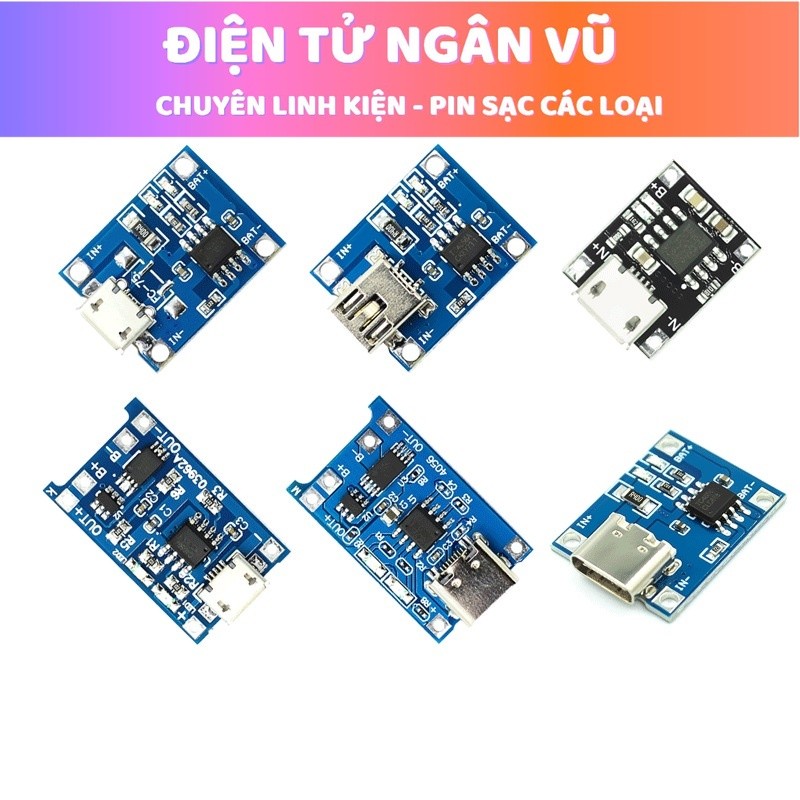 Mạch Sạc Pin TP4056 - Sạc Pin 18650 3V7- 4V2 CÓ BẢO VỆ PIN | Shopee ...