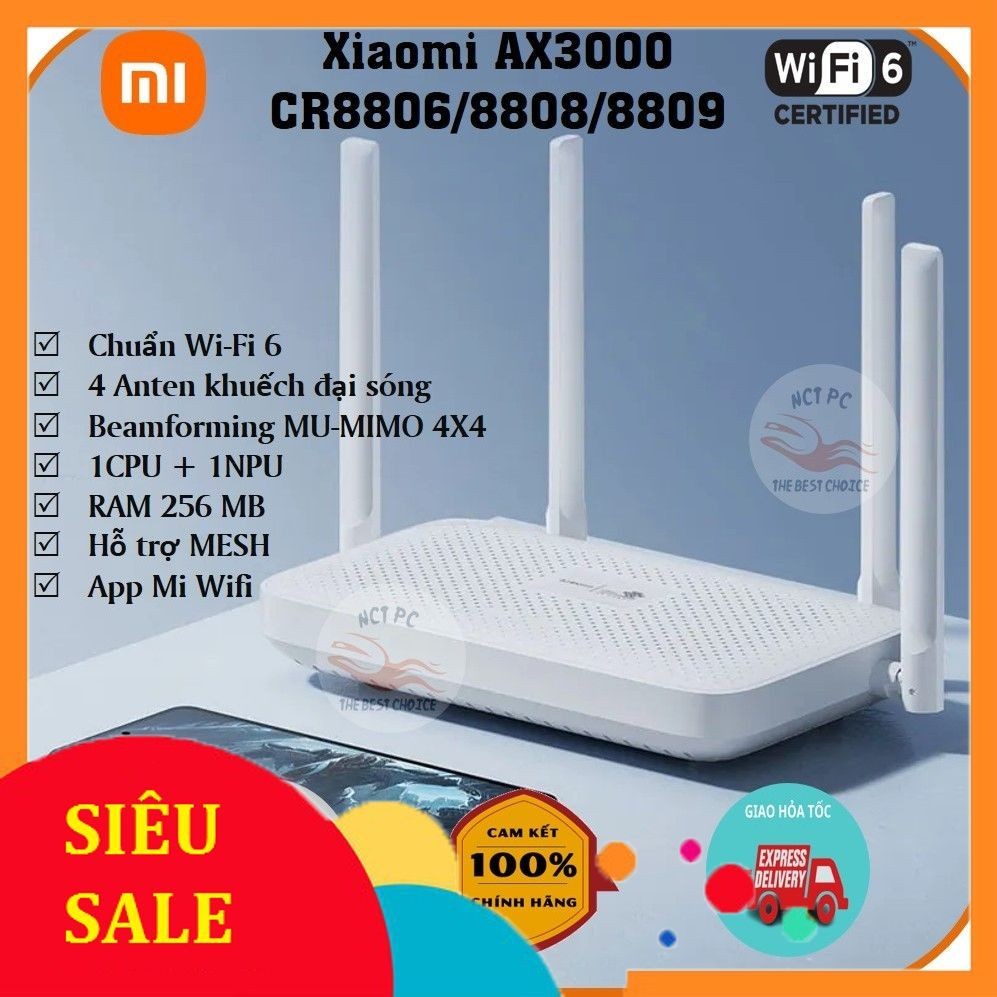 [TIẾNG ANH] Bộ Phát Wifi Mesh Wifi 6 Xiaomi CR8806/CR8808/CR8809 AX3000 | Shopee Việt Nam