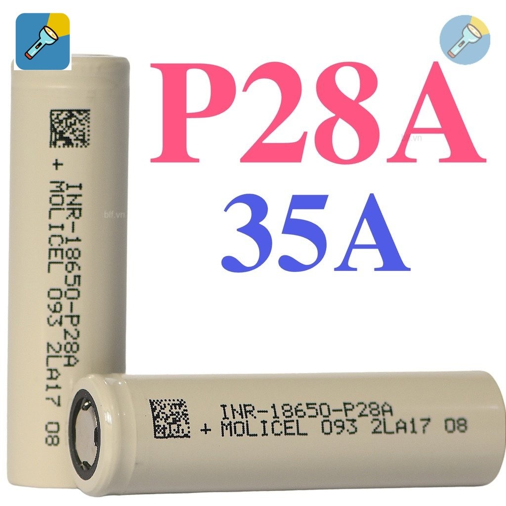 Pin Molicel P28A 2800mAh 35A Li-ion công suất cao INR-18650-P28A ...
