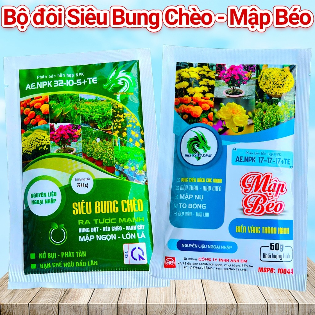 Combo phân bón siêu bung chèo béo mập nở gốc mập thân đẻ nhánh xanh dày ...