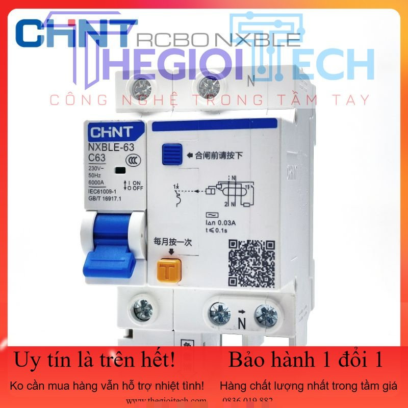 Aptomat Chống Giật,RCBO Chint NXBLE-32 1P+N (Chính Hãng) | Shopee Việt Nam