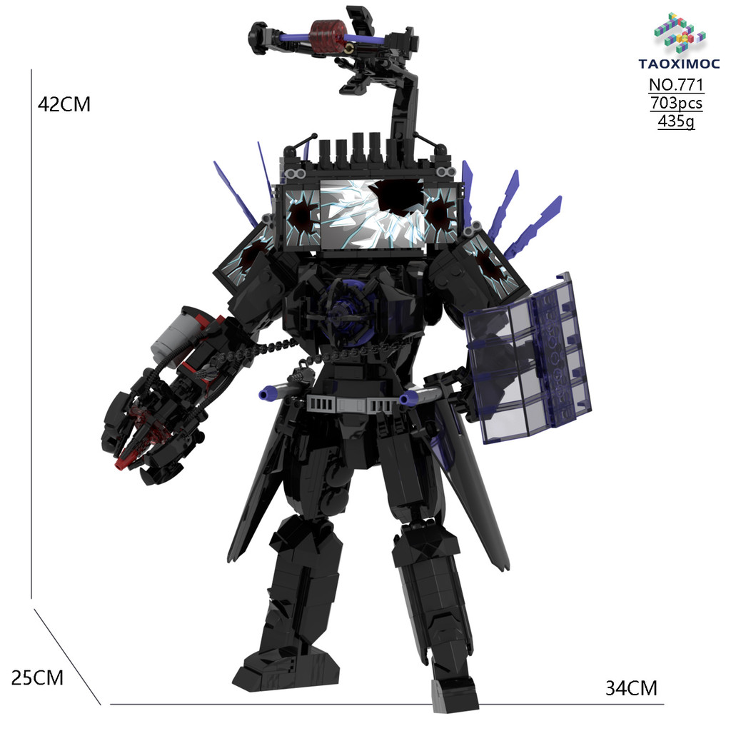 703pcs Skibidi Titan Monitor Man VS Toilet Man Đồ Chơi Lego Titan TV ...