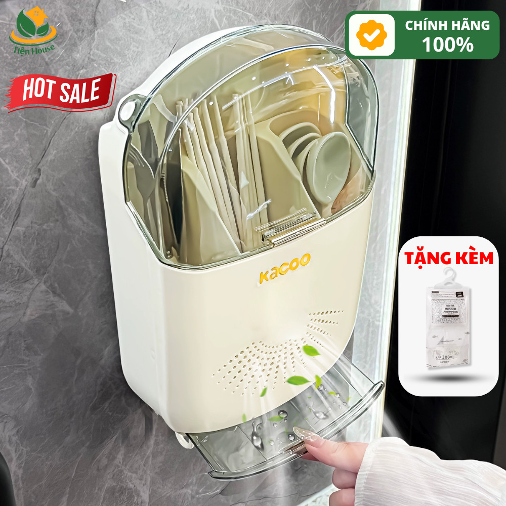 [SIÊU BỀN] Hộp Đựng Đũa Muỗng KACOO - Treo Tường, Thoáng Khí, Chống Ẩm ...