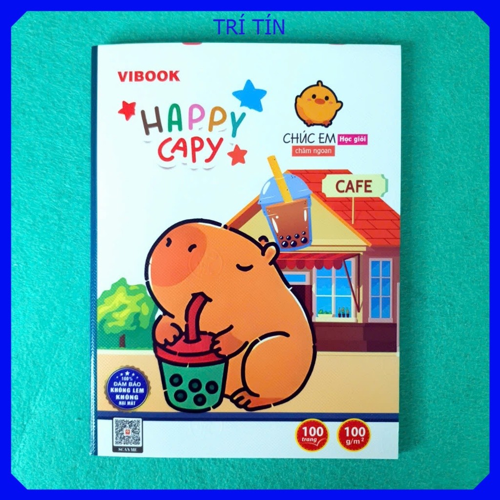 Tập,vở Vibook-Vĩnh Tiến 96 trang 4 ô ly capybara định lượng100mgs giấy ...