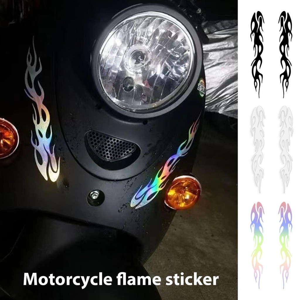 Xe máy ngọn lửa Sticker Đạp Chống Thấm Nước Xe Máy Đề Can Phản Quang ...