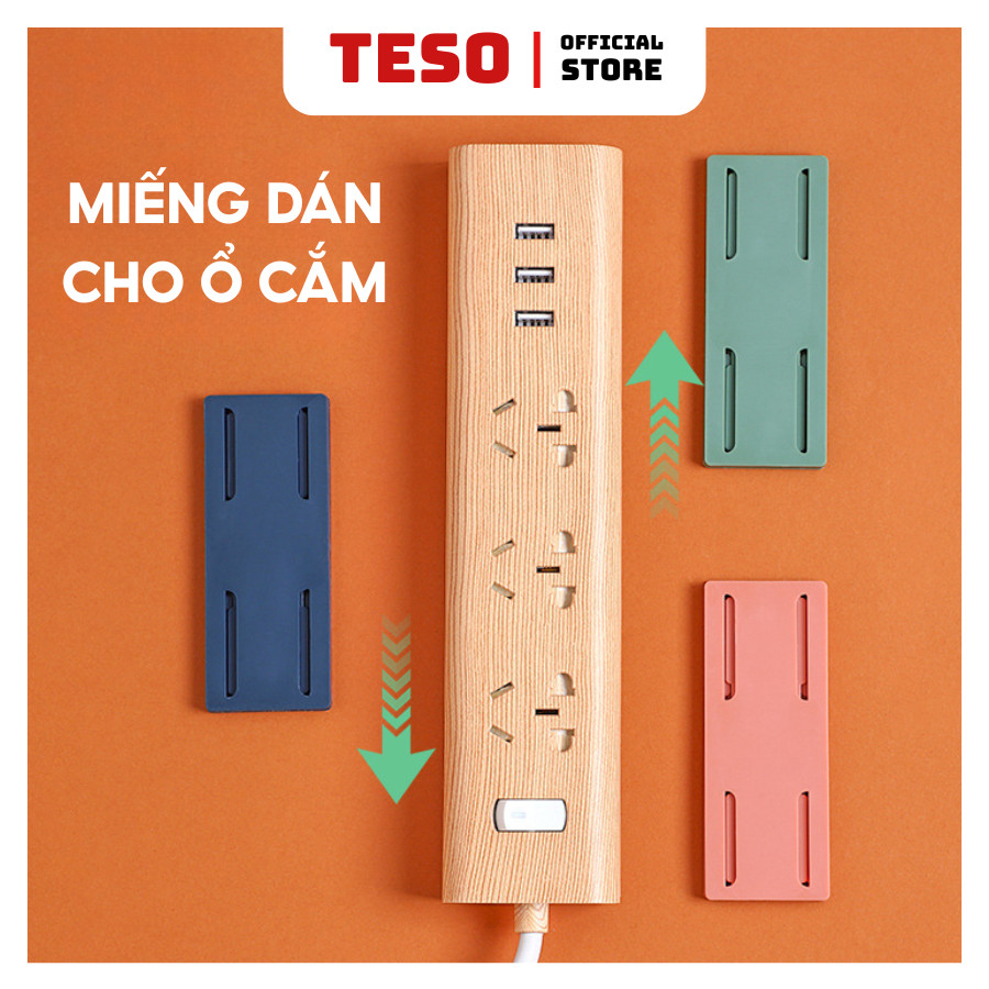 Miếng Dán Tường Treo Ổ Cắm Điện, Modem Wifi/ Giá Đỡ Treo Tường Cố Định ...
