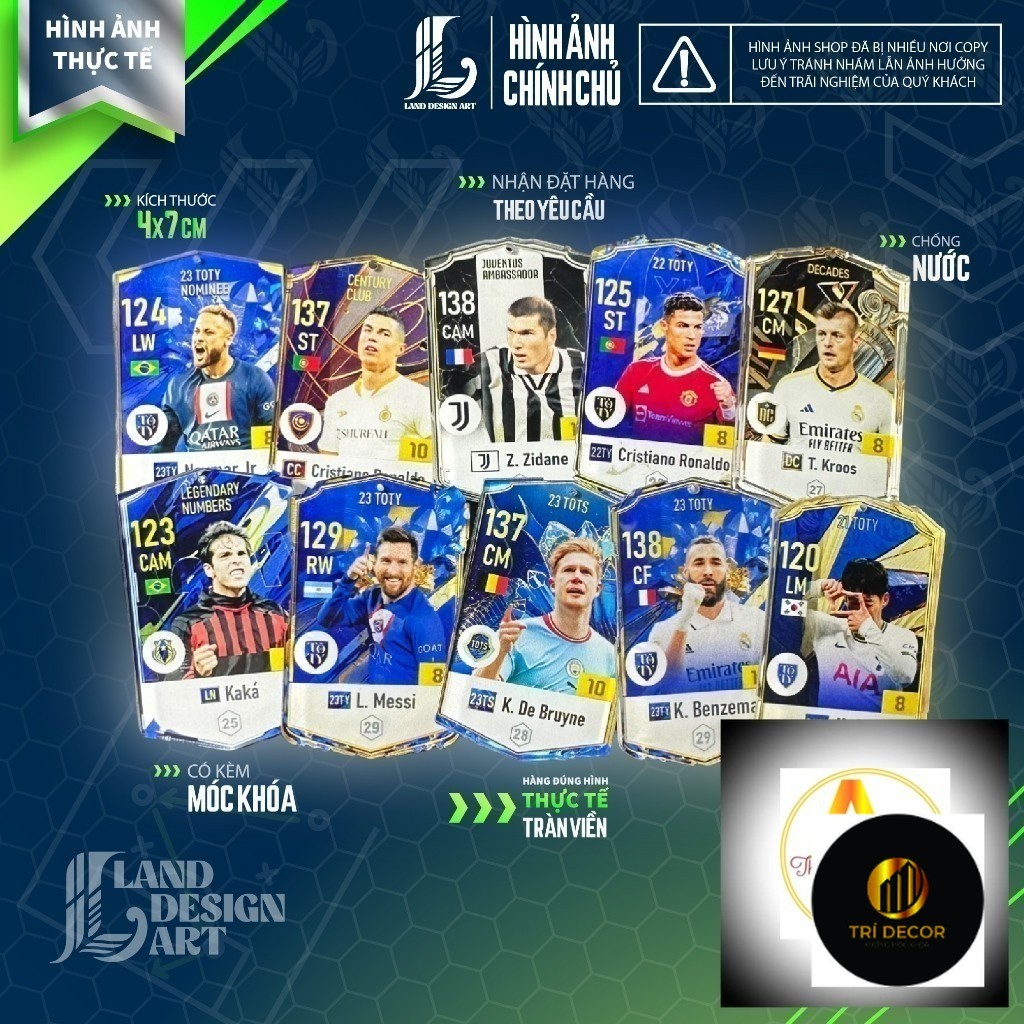 [sẵn] Móc khoá cầu thủ - Thẻ trưng bày FC Online (FO4) [mới] | Shopee ...