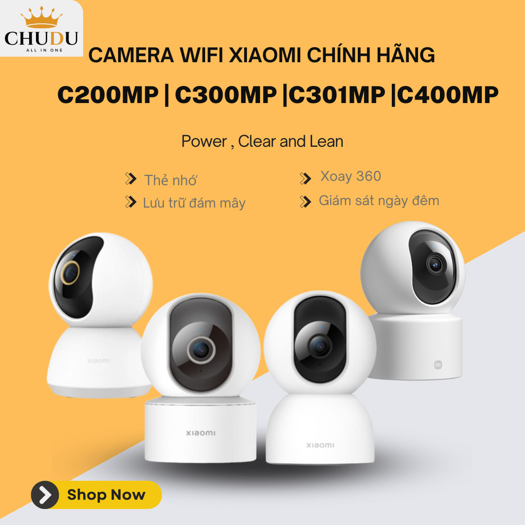 Camera Wifi trong nhà Xiaomi Smart Camera C200 | C300 |C301 |C400 xoay ...