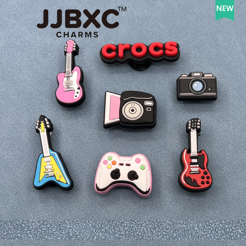 JJBXC Charm phụ kiện giày Cross - Khóa trang trí đàn guitar, game, máy ...