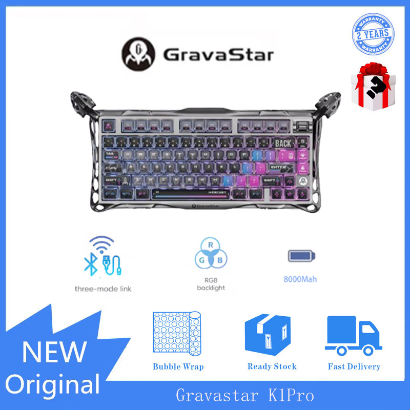 Bàn phím cơ chơi game ba chế độ hợp kim nhôm Gravastar K1Pro | Shopee Việt Nam