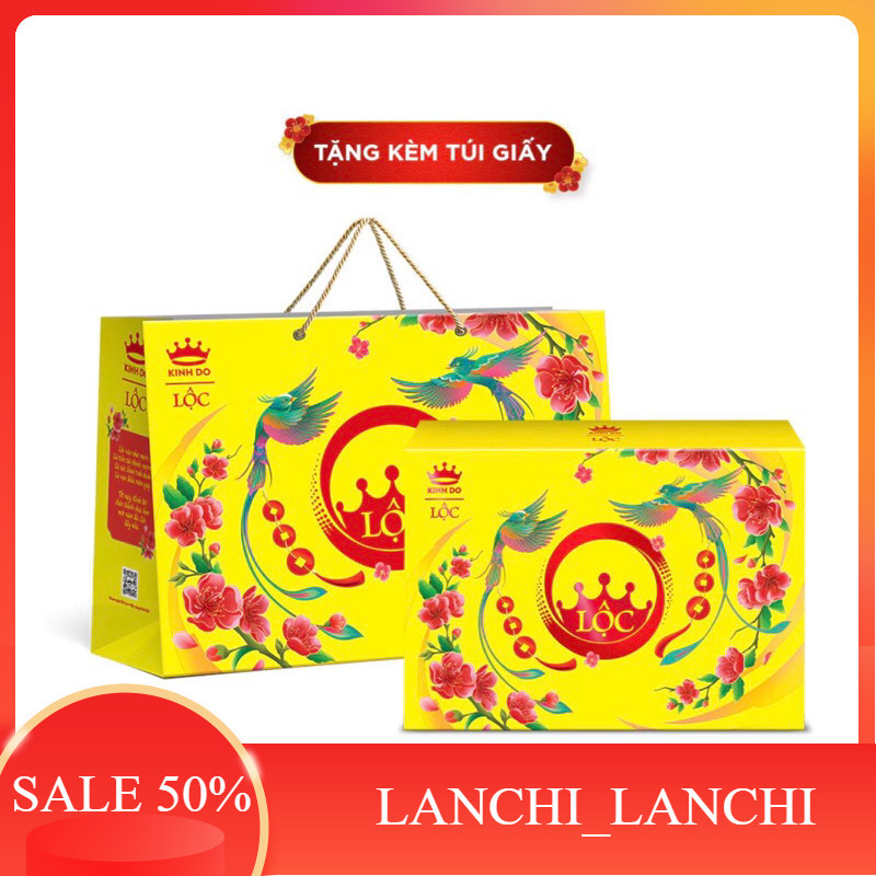 Bộ quà Tết Kinh Đô - Tài Lộc Đỏ/Tài Lộc Vàng Hộp 795.4g | Shopee Việt Nam
