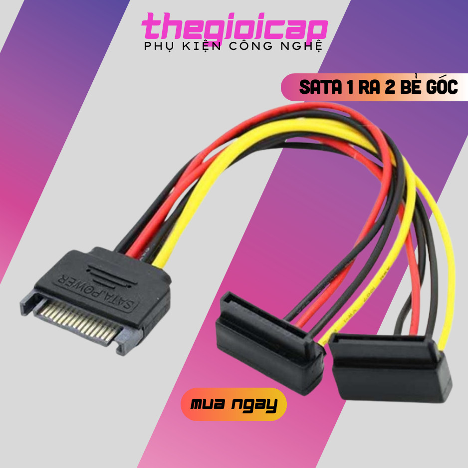 Cáp Chia Nguồn Sata 1 Ra 2 Bẻ Góc 90 Độ | Shopee Việt Nam