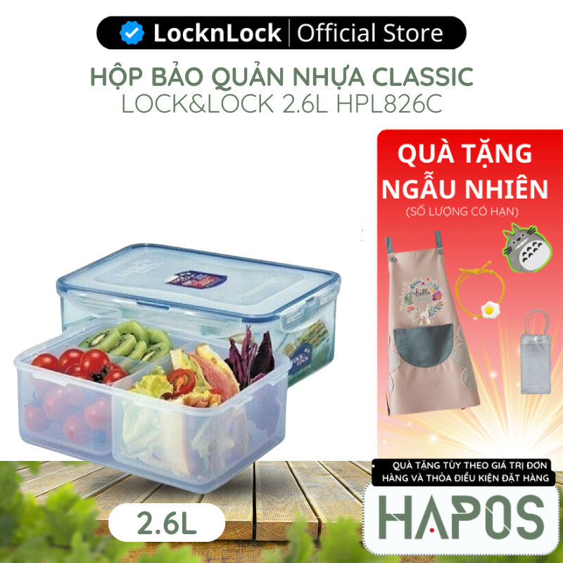 Hộp bảo quản nhựa classic 3 ngăn 2.6L Lock&Lock HPL826C - Hàng chính hãng - HAPOS BEAUTY ...