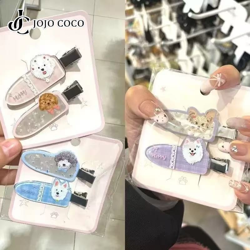 JOJO COCO Hoạt Hình Mới Chó Con Kẹp Tóc Phụ Kiện Tóc Dễ Thương Ngọt ...