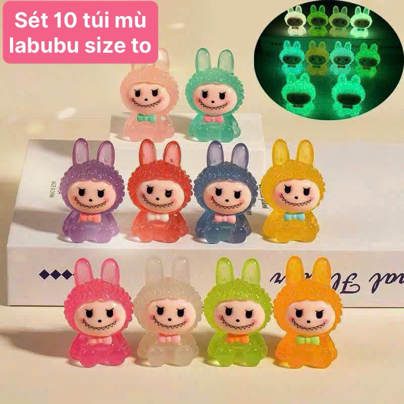 [Mua 10 tặng 2] Túi mù charm đủ mẫu labubu moi moi siêu to bự phát sáng ...