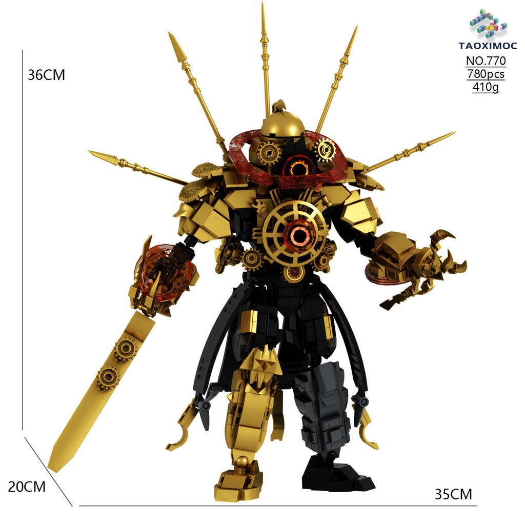 780pcs Gorock Skibidi Toilet Evil Golden Titan Clock Man Titan Đồng Hồ ...