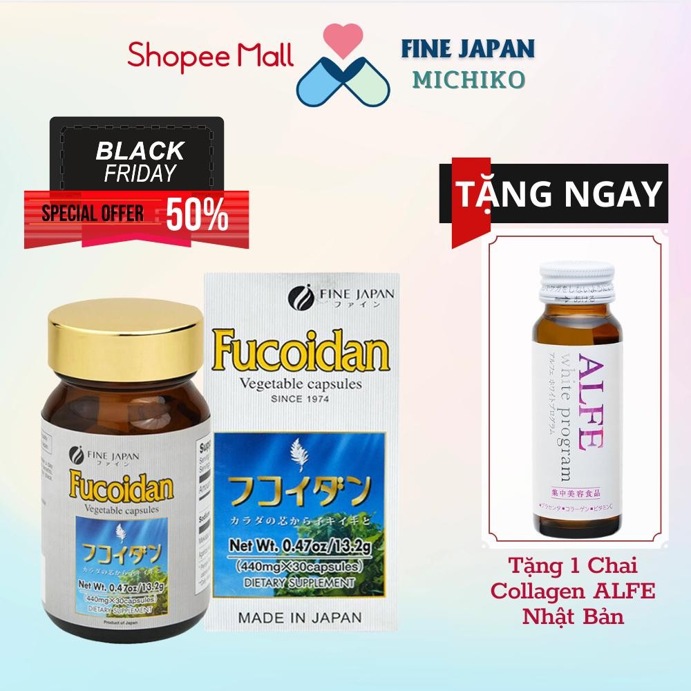 Tảo Okinawa Fucoidan Xanh Fine Japan Fucoidan Nhật Bản 30 Viên | Shopee ...