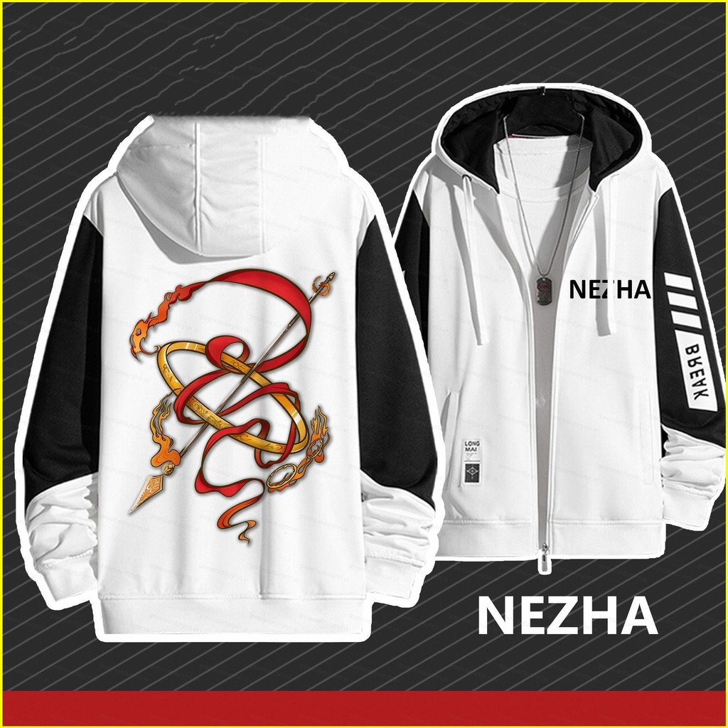 Gn NE ZHA 2 natra Đỏ Armillary Sash Đầu Lửa Giáo anime Dây Kéo Áo Khoác ...