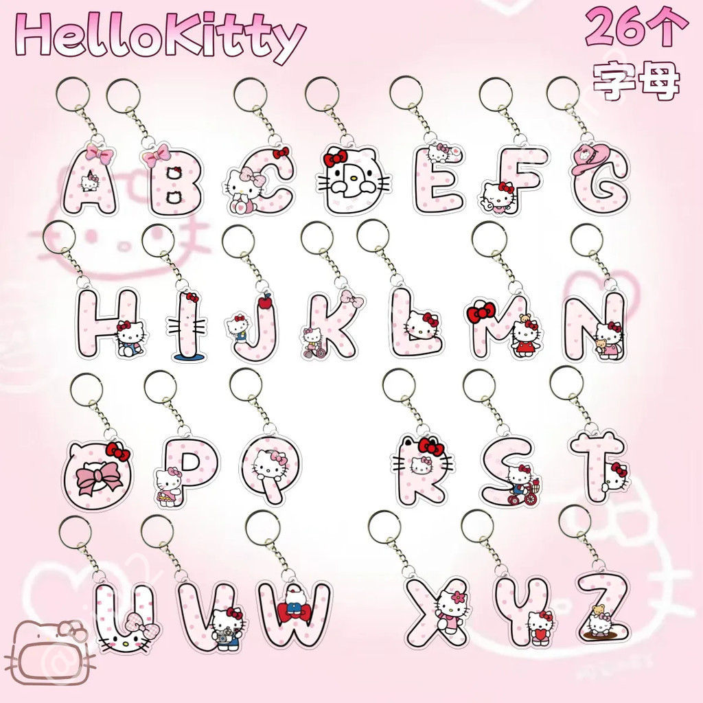 Chữ Cái Tiếng Anh Móc Khóa Hello Kitty Móc Khóa Cặp Đôi Móc Khóa Lời ...