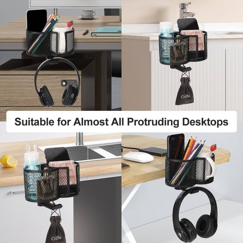 New Punch-Free Desktop Water Cup Holder Storage Rack Desktop Cup Holder ...