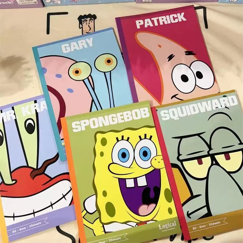 5 Chiếc SpongeBob SquarePants Họ B5 Notebook Dung Tích Lớn Hoạt Hình ...