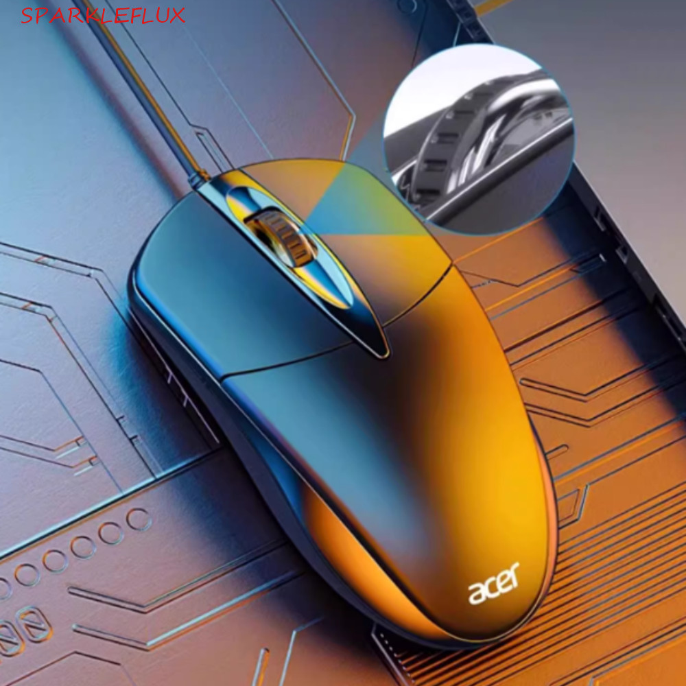 Chuột USB SPARKLEFLUX, Chuột có dây AOC 1200 DPI, Máy tính để bàn màu ...