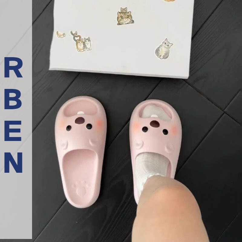 RENBEN Mùa Hè Mới Nền Tảng Nhà Hoạt Hình Flip-Flops Nữ Dễ Thương Mở Mũi Sandal | Shopee Việt Nam