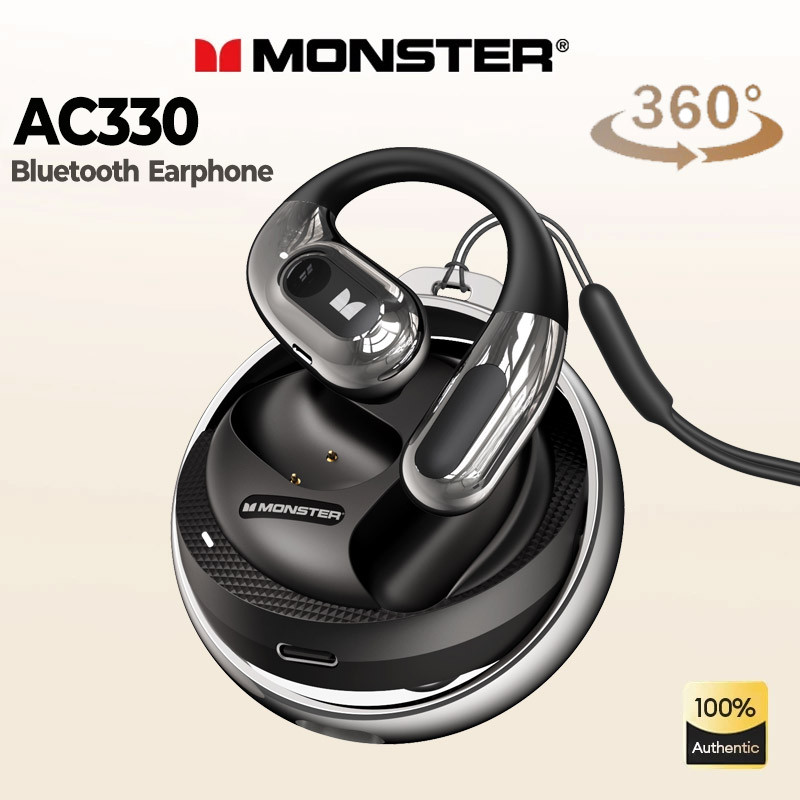 Monster Open Ear AC330 Tai nghe mở tai Bluetooth 5.4 Tai nghe không dây ...