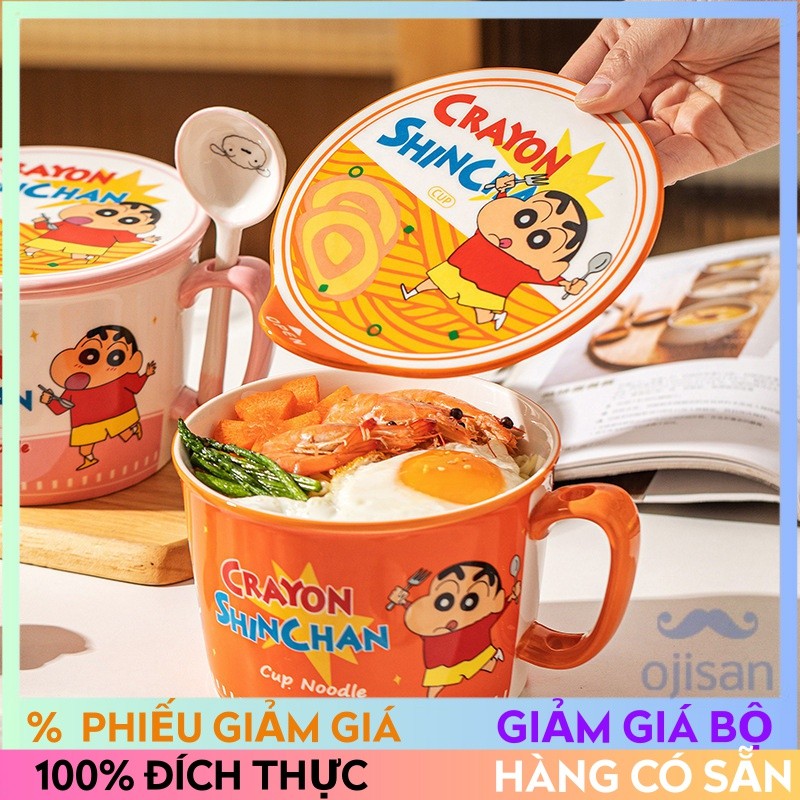 [Shin – Cậu bé bút chì][Crayon Shin-chan]Tô Mì Ăn Liền Có Nắp Và Muỗng ...