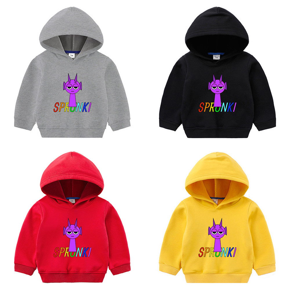 Dingyuan sprunki durple trẻ em áo hoodie trẻ em đơn giản giản dị phim ...