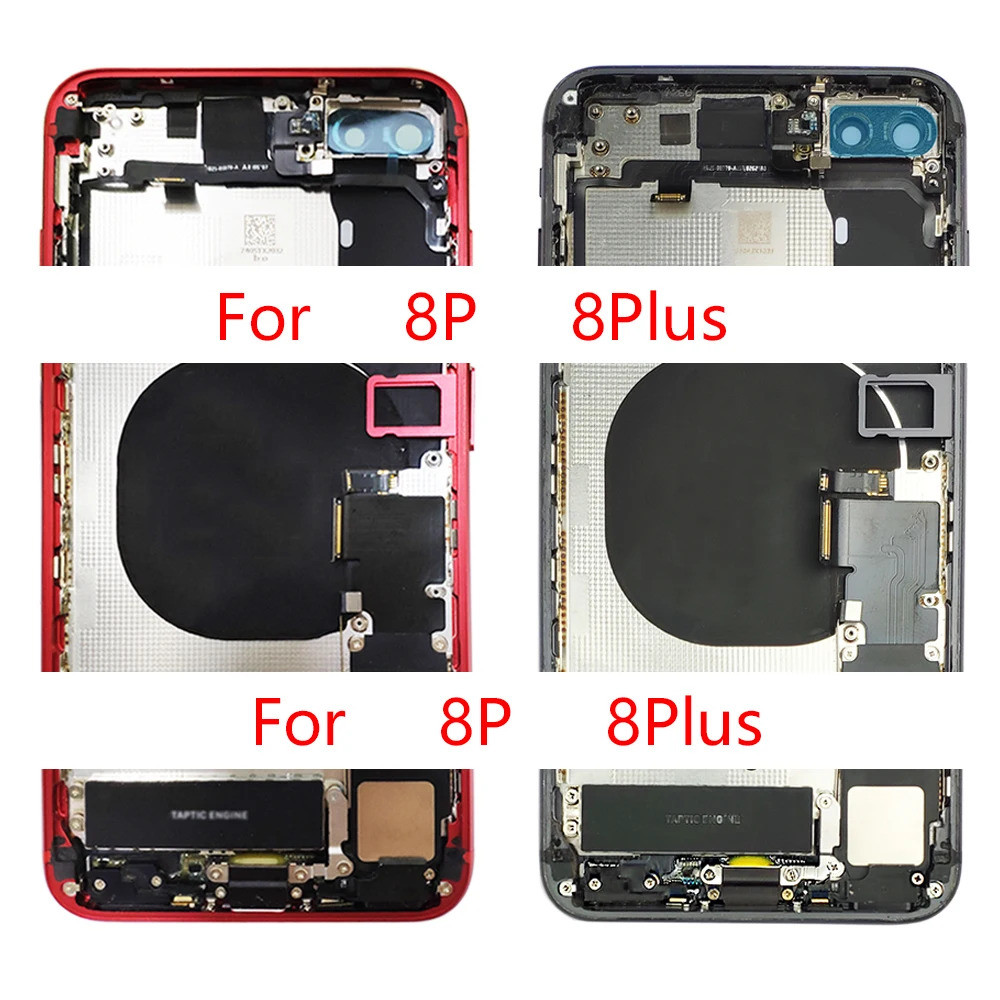 Ốp lưng lắp ráp hoàn chỉnh cho iPhone 8p 8Plus, vỏ pin, khung giữa, cửa sau với linh kiện sửa ...