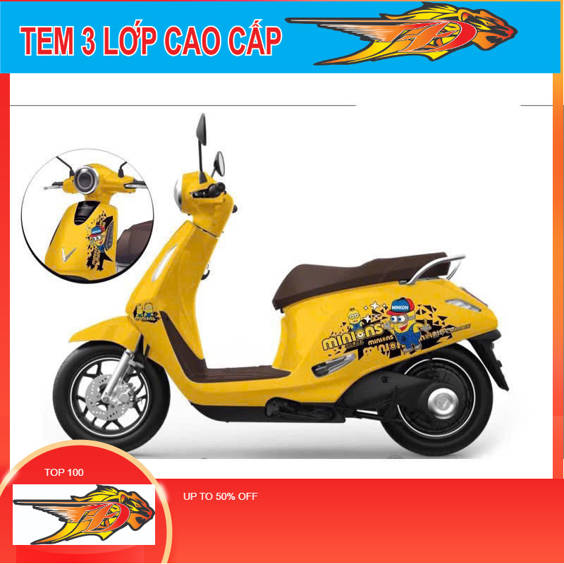 [ TEM XE ] Tem xe điện evo 200 minions | Shopee Việt Nam
