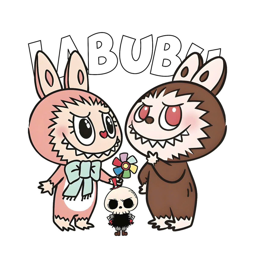 Labubu cute (Giấy dày 180gsm, tặng tranh mẫu) Tranh Tô Màu A4 A5 cho bé ...
