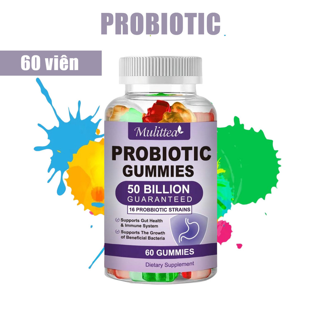Kẹo dẻo probiotic Mulittea giúp nuôi dưỡng vi khuẩn tốt trong ruột của ...