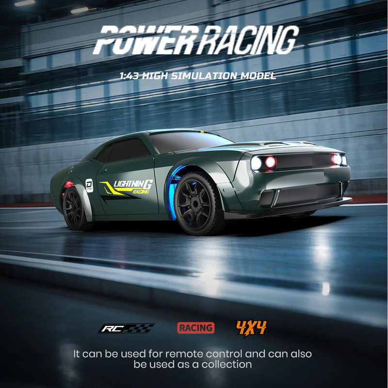 1 / 43 MINI 4WD RC Drift Xe với động cơ Servo Tỷ lệ đầy đủ Tay lái ga ...