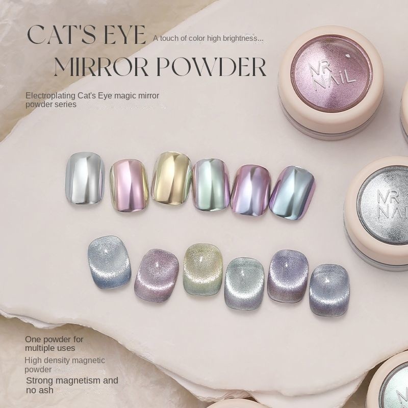 Mr Nail Magic Mirror Effect Powder Nail Art Cat 's Eye Nail Powder Mạ ...