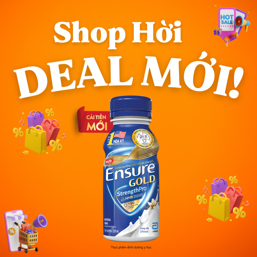 6 chai Ensure gold nước Gold (Vigor) HMB 237ml - Hàng chính hãng - Date ...