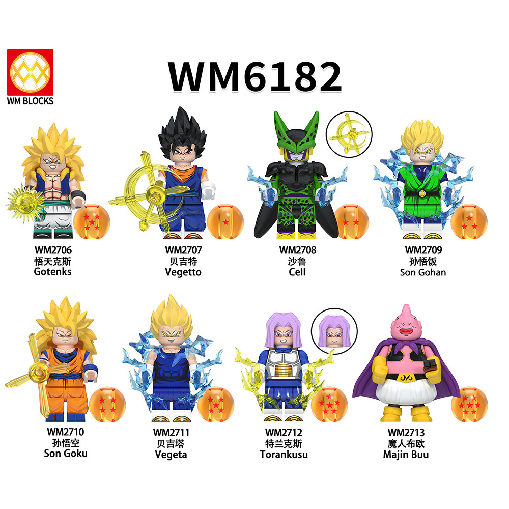 DB Cell Torankusu Majin Buu Building Son Goku Blocks Vegeta Nhân Vật Đồ ...
