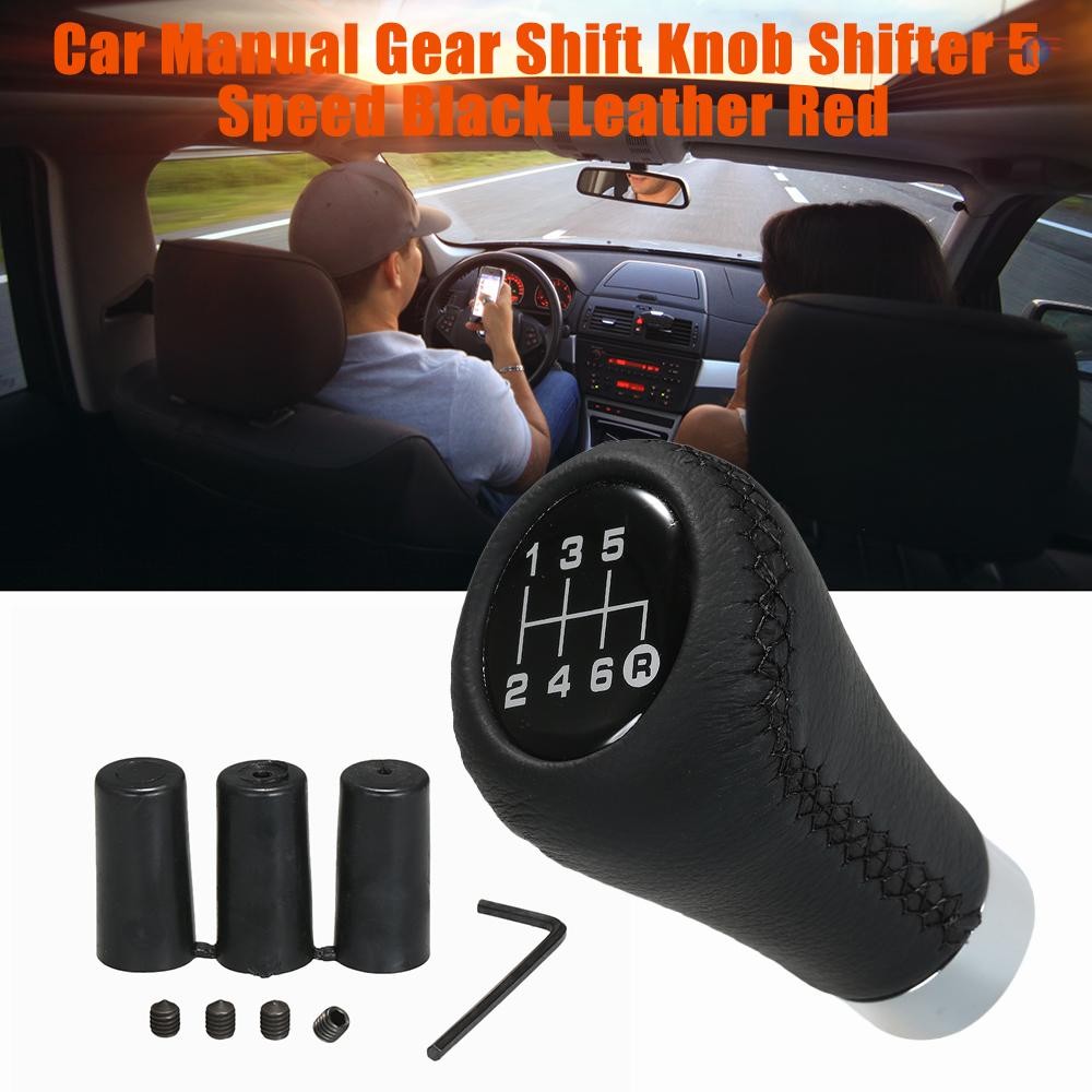 Hướng dẫn sử dụng ô tô Gear Shift Knob Shifter Da đen Stitch 6 tốc độ ...