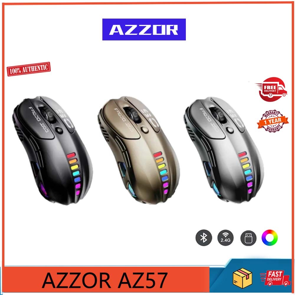 Chuột chơi game không dây ba chế độ AZZOR AZ57, PAW311, trò chơi điện tử macro có thể sạc lại độ ...