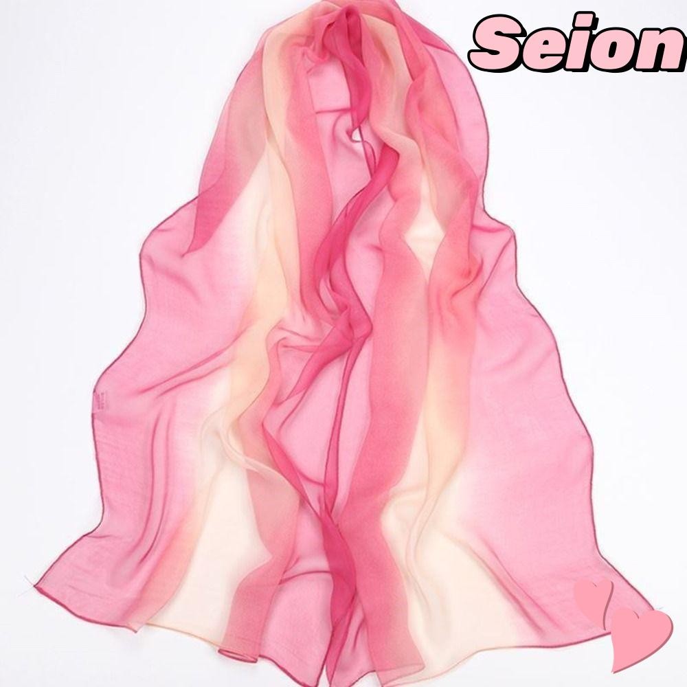 Khăn SEION, Khăn choàng mềm chống nắng, Mùa hè chống nắng Gradient màu ...